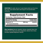 500 mcg vitamin B12 supplement