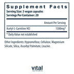 500 mg Acetyl L-Carnitine for energy