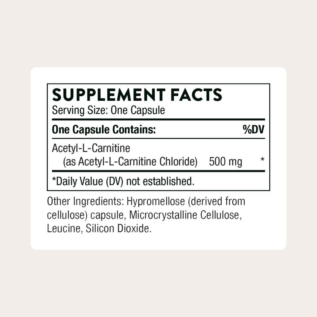 500 mg acetyl l-carnitine supplement