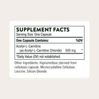 500 mg acetyl l-carnitine supplement