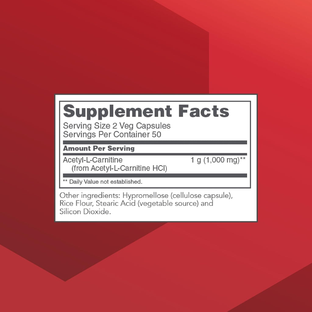 500 mg Acetyl-L-Carnitine veg caps