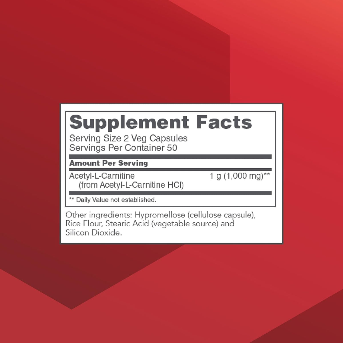 500 mg Acetyl-L-Carnitine veg caps