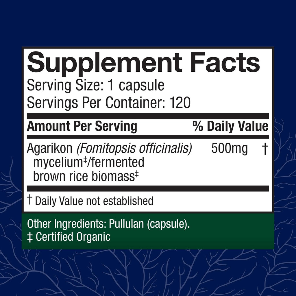 500 mg Agarikon mushroom supplement