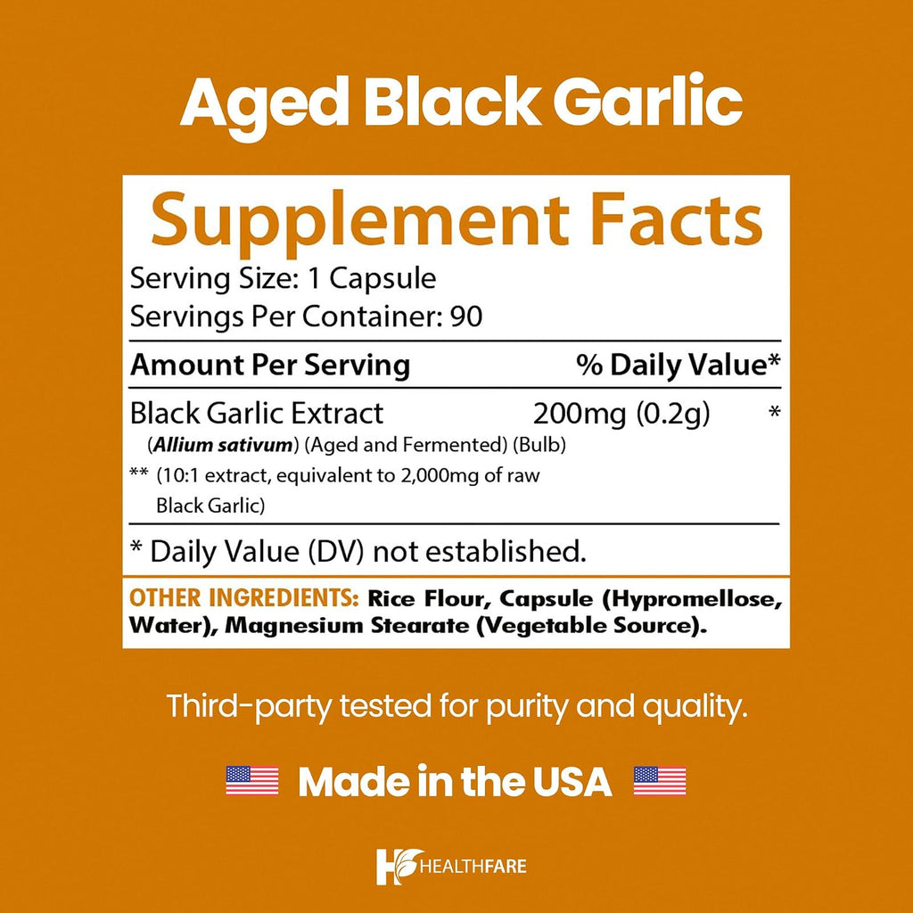 500 mg aged black garlic supplement