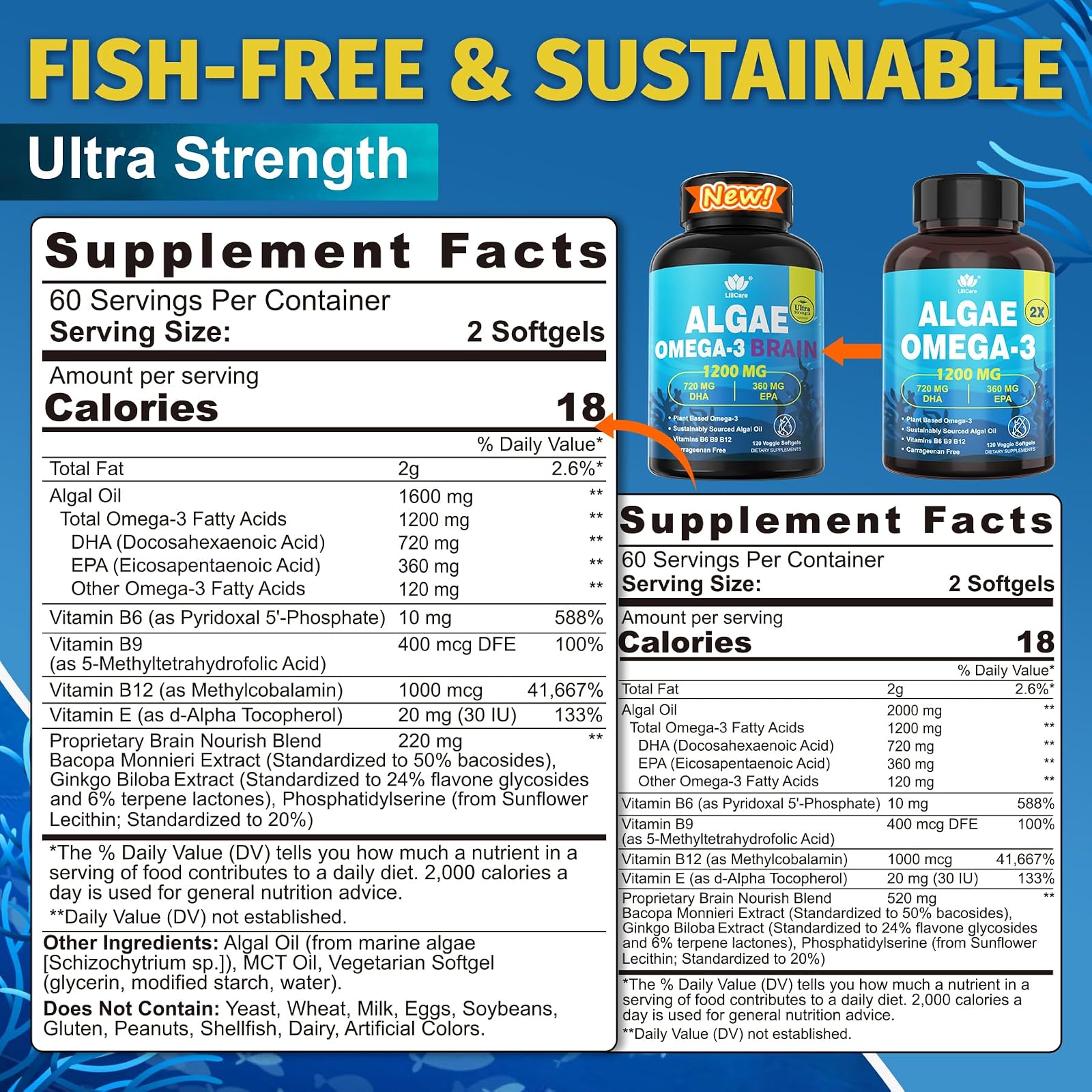 500 mg algae omega oil
