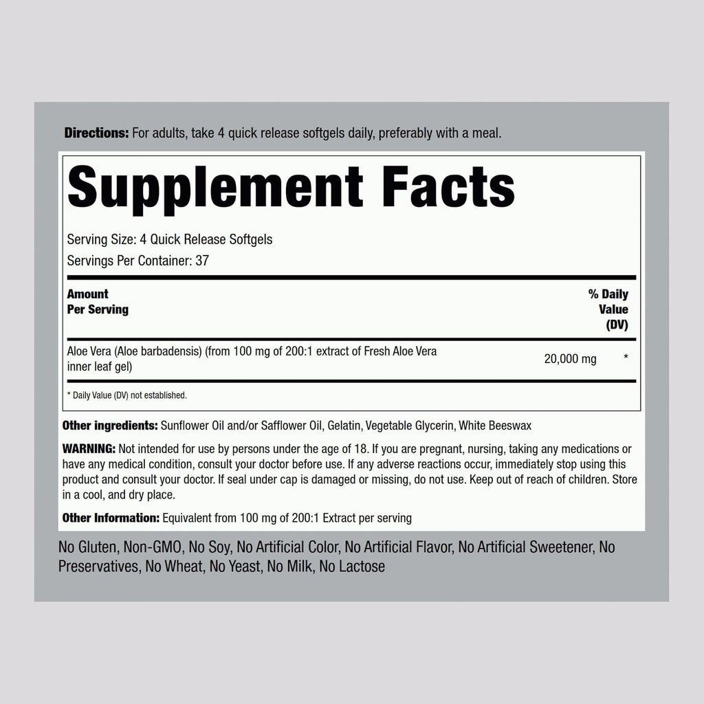 500 mg Aloe Vera health benefits