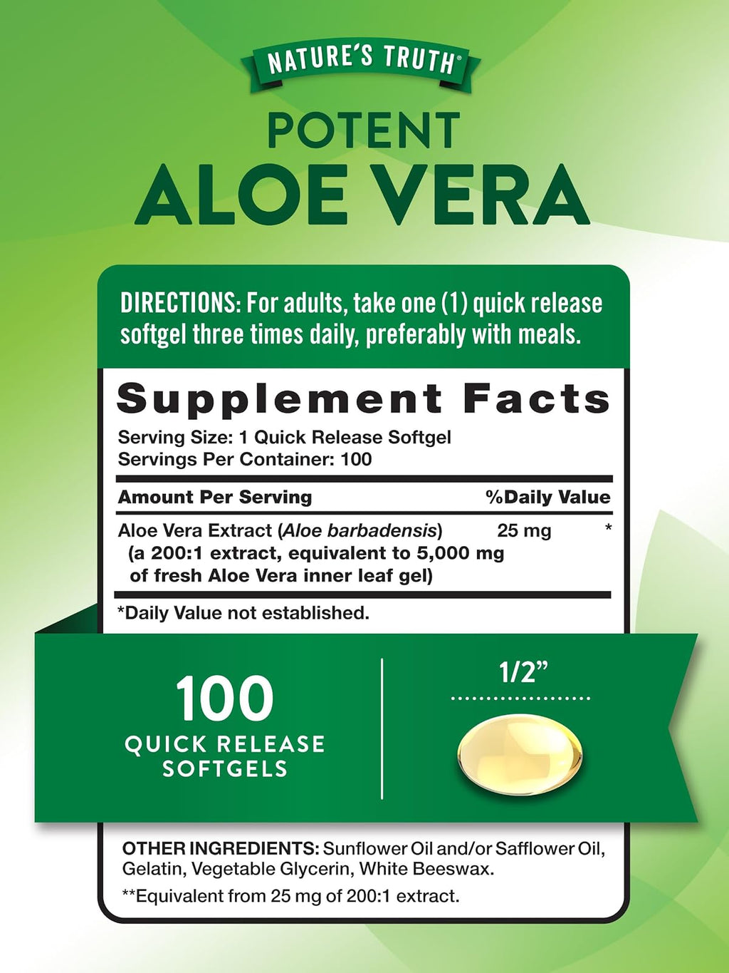 500 mg Aloe Vera health benefits