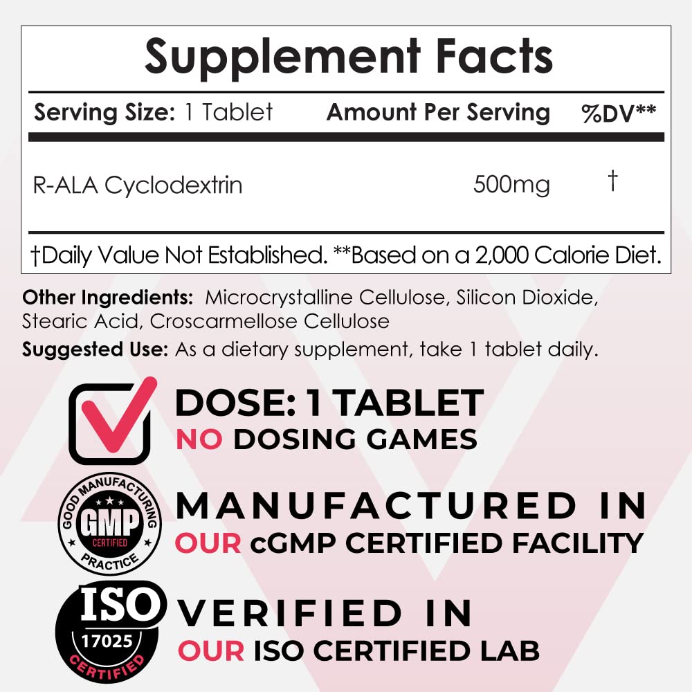 500 mg alpha lipoic acid capsules