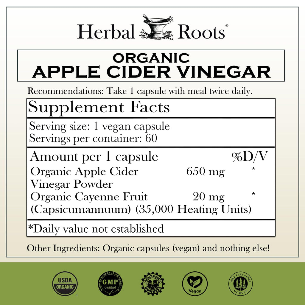 500 mg apple cider vinegar supplement