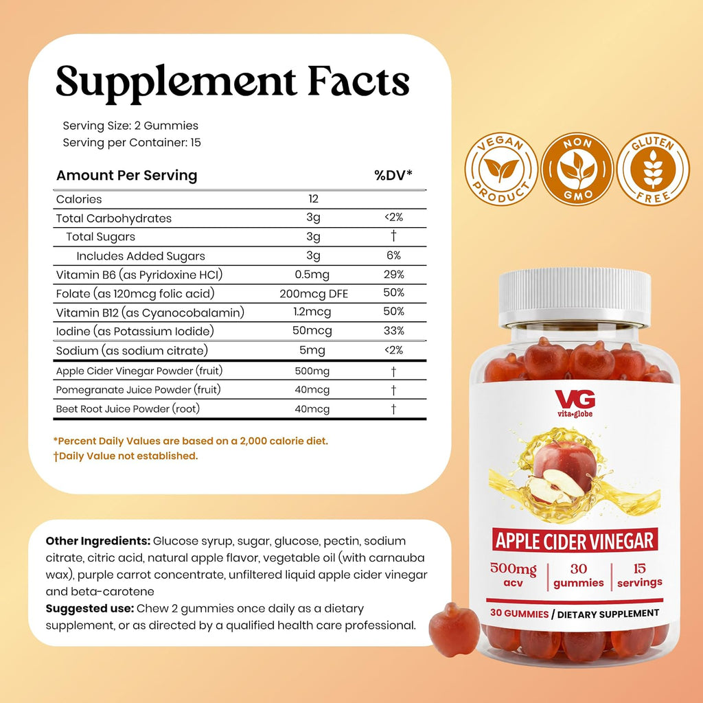 500 mg apple cider vinegar supplement