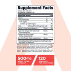 500 mg apple cider vinegar supplement