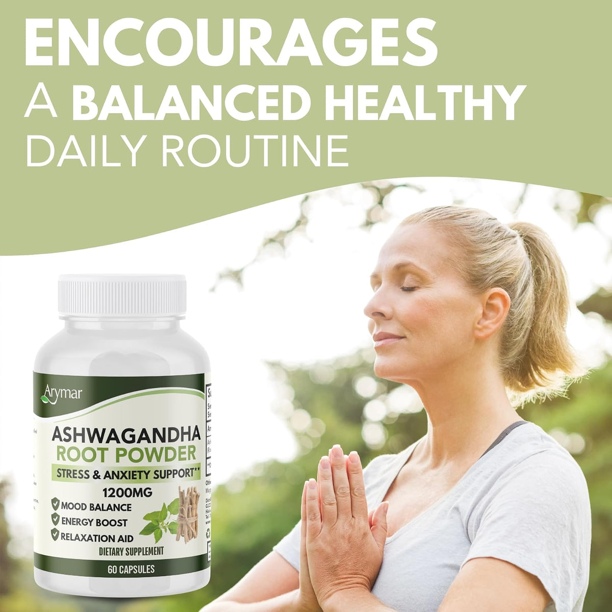 500 mg Ashwagandha capsules for stress relief