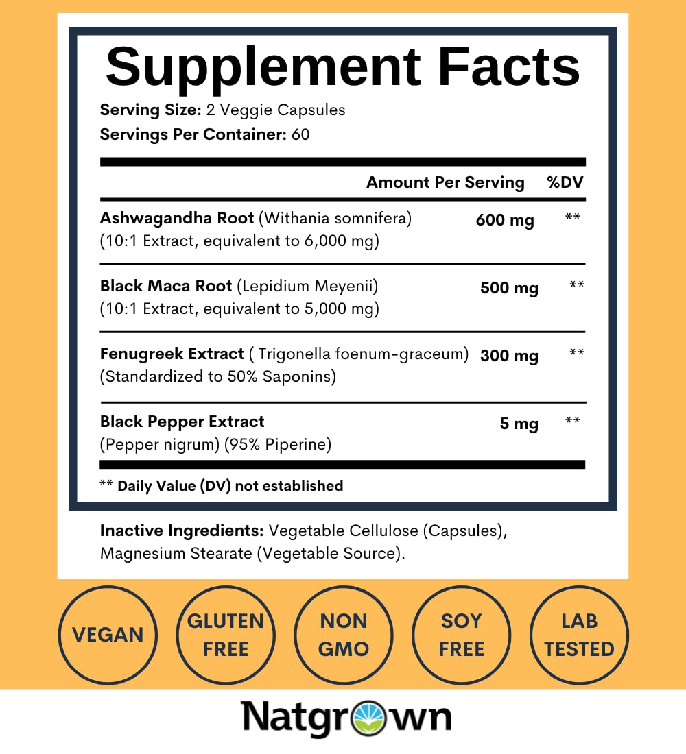 500 mg Ashwagandha capsules