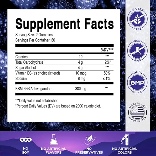 500 mg Ashwagandha multivitamins for wellness