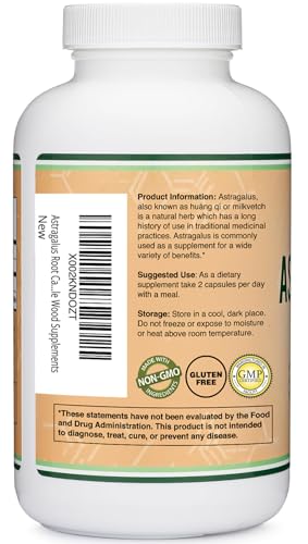 500 mg astragalus capsules for vitality