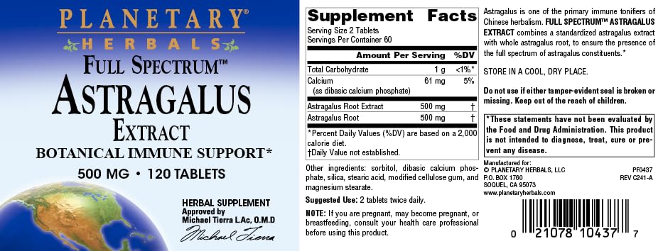 500 mg astragalus extract for wellness