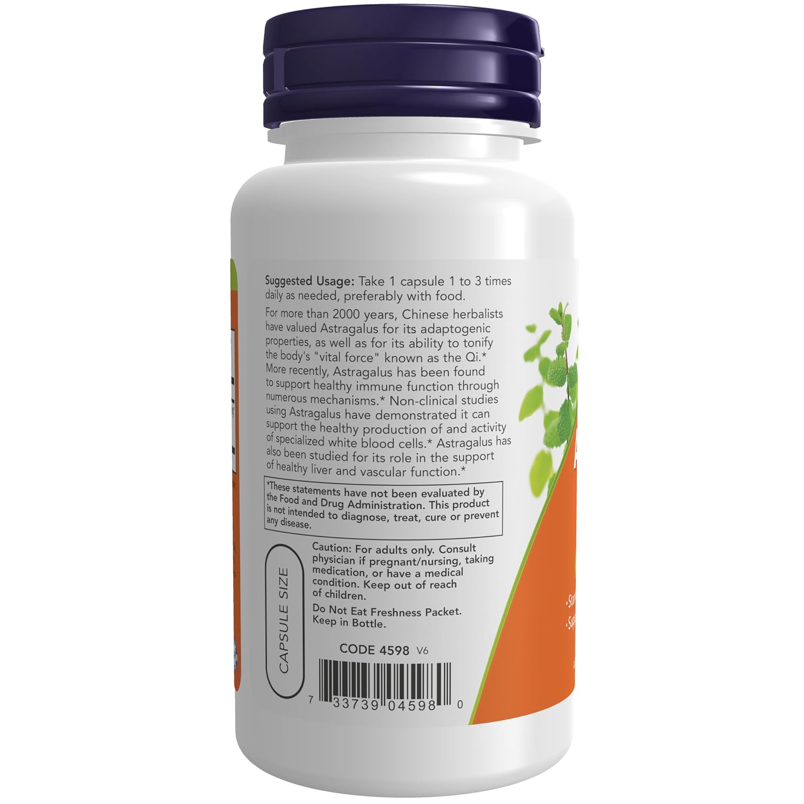 500 mg astragalus herbal supplement