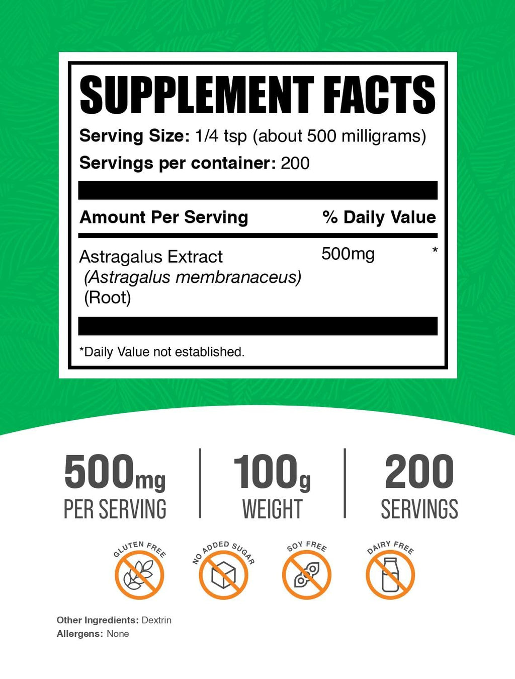 500 mg astragalus supplement benefits