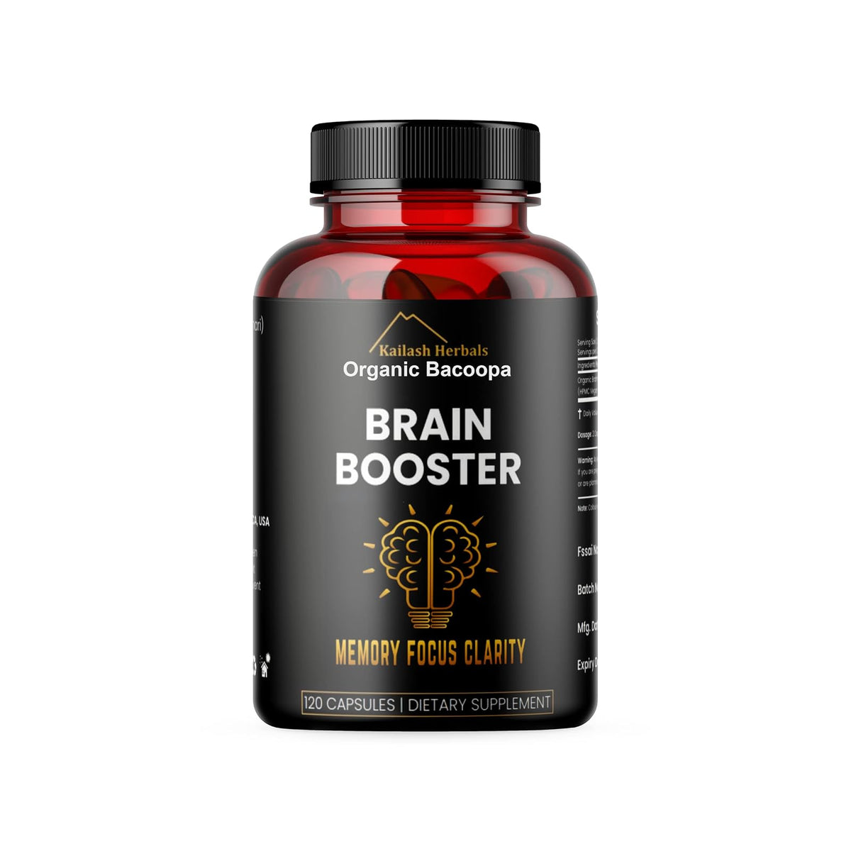 500 mg Bacopa Monnieri herbal supplement