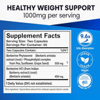 500 mg Berberine for metabolic support
