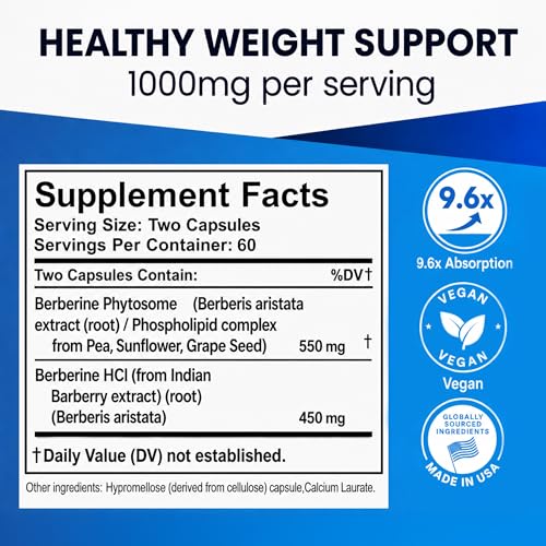500 mg Berberine for metabolic support