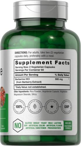 500 mg Berberine HCl capsules benefits