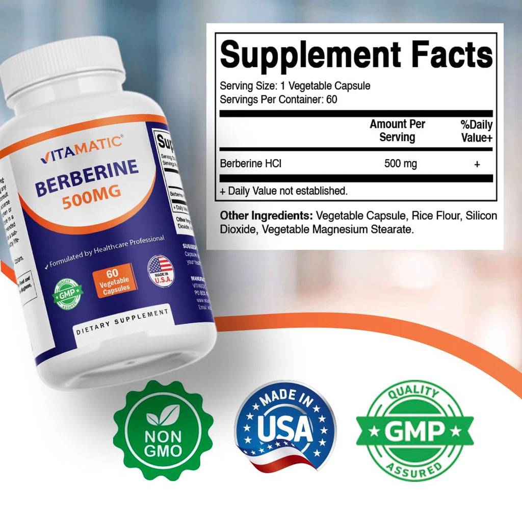 500 mg berberine HCl for optimal health