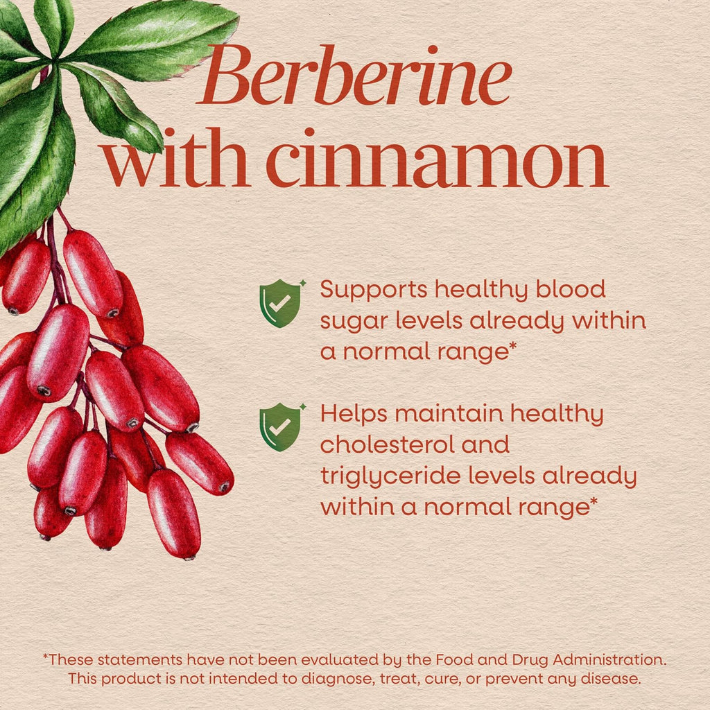 500 mg berberine with cinnamon supplement