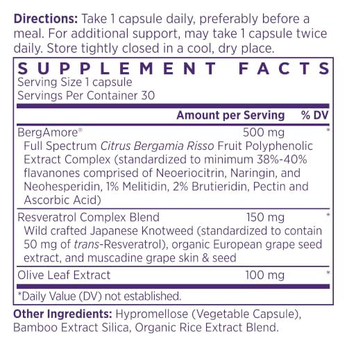 500 mg Bergamot for heart health