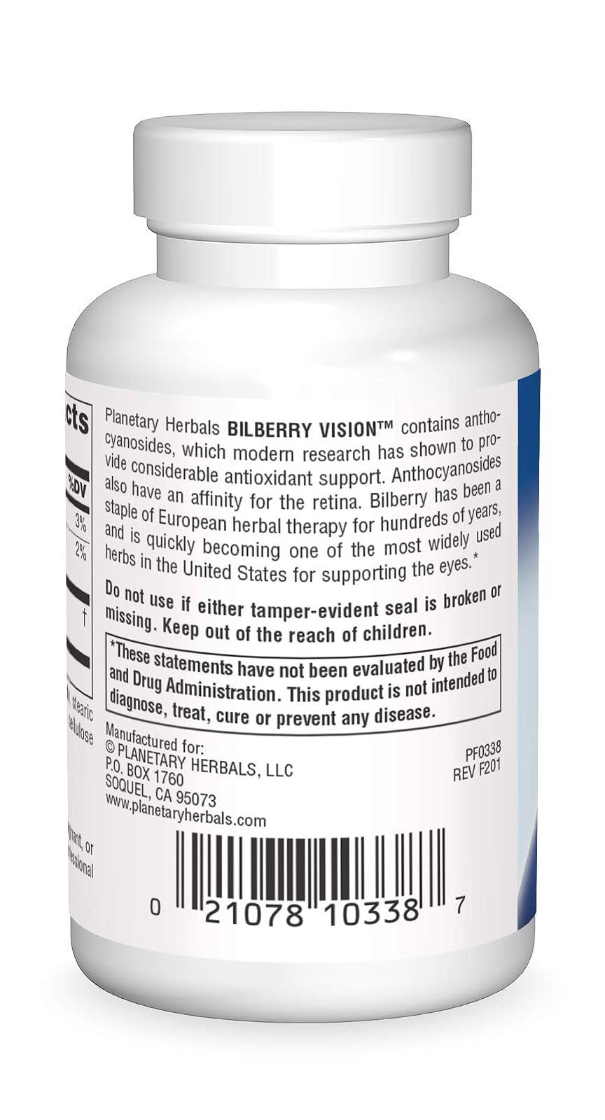 500 mg Bilberry supplement for vision support