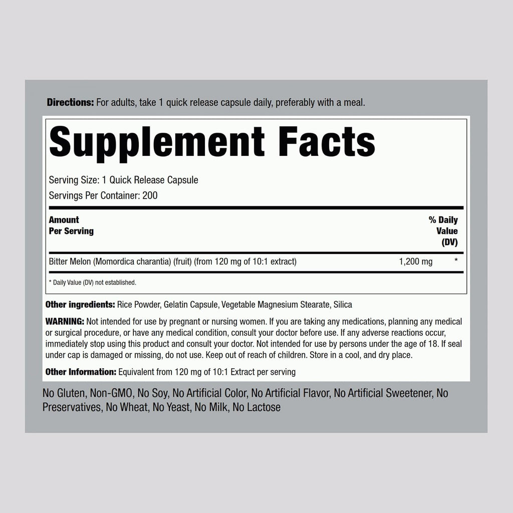 500 mg Bitter Melon supplement
