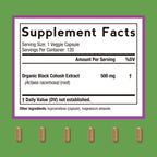 500 mg Black Cohosh root supplement