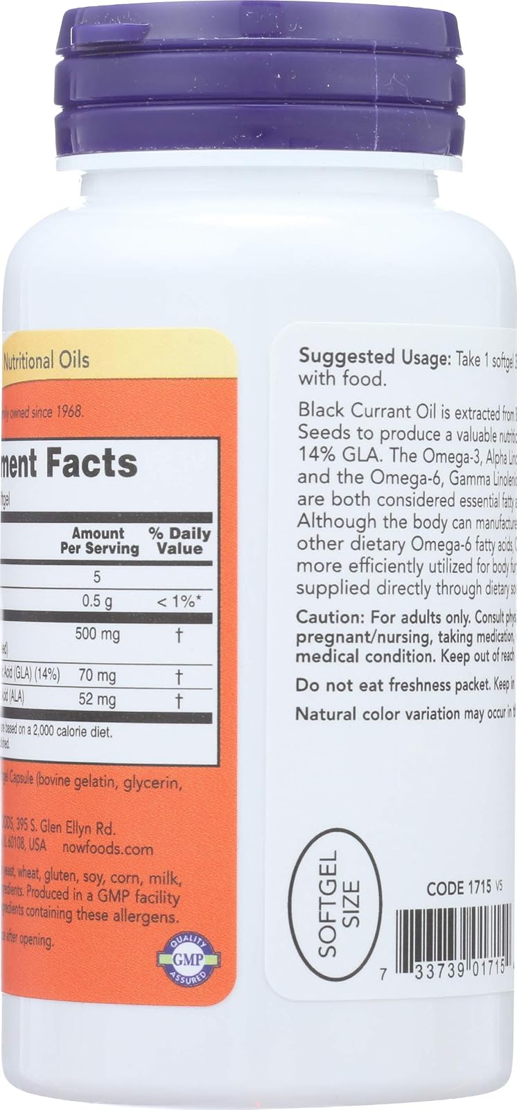 500 mg black currant oil softgels