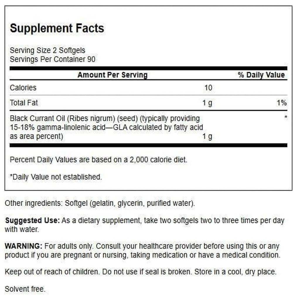 500 mg black currant seed oil