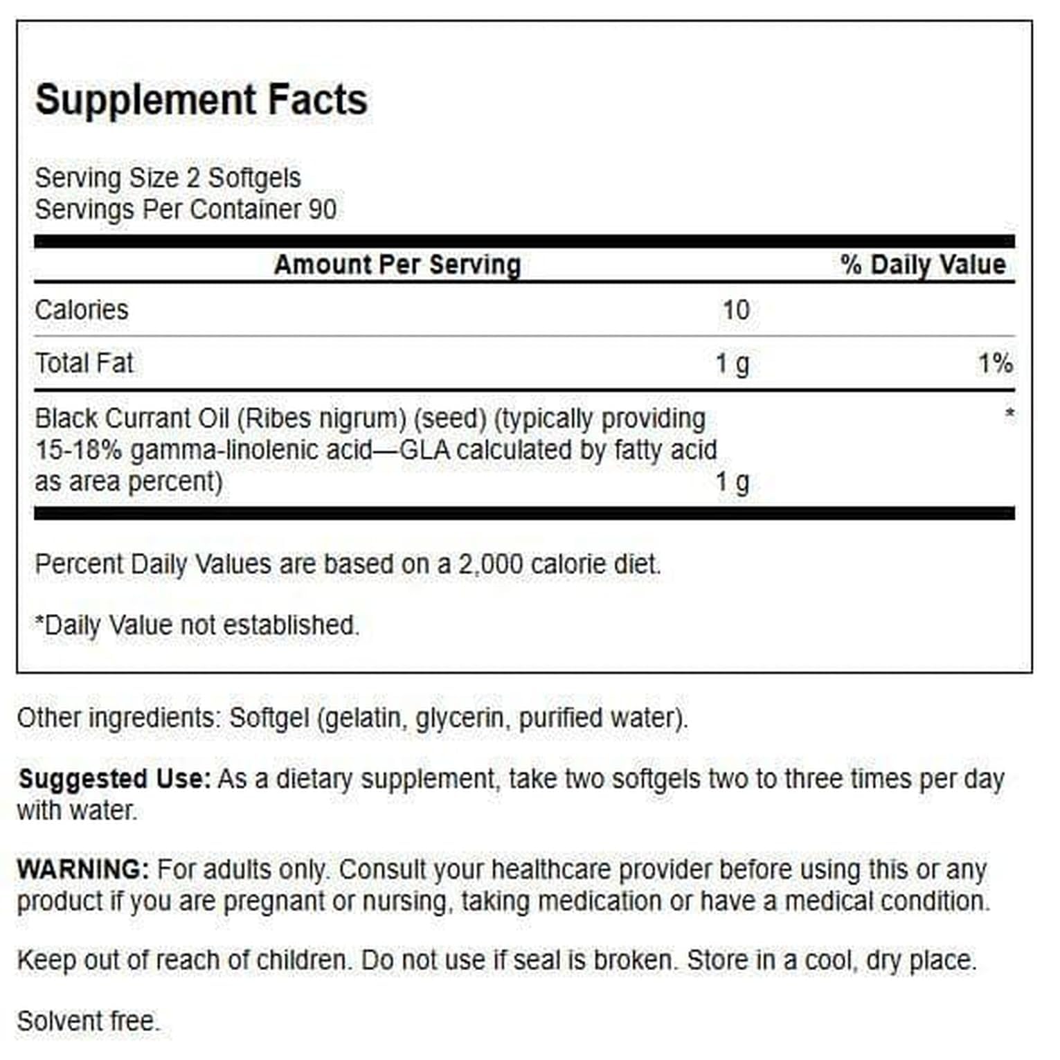 500 mg black currant seed oil