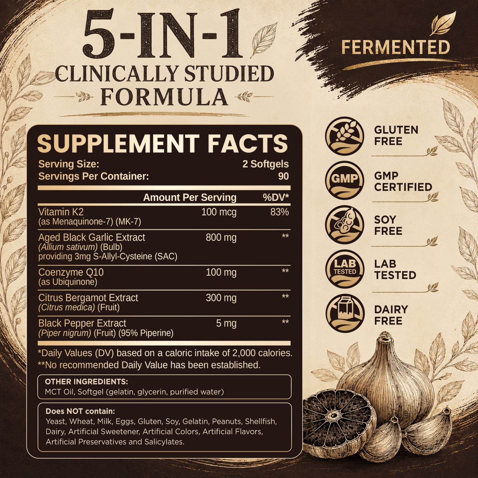 500 mg black garlic softgels