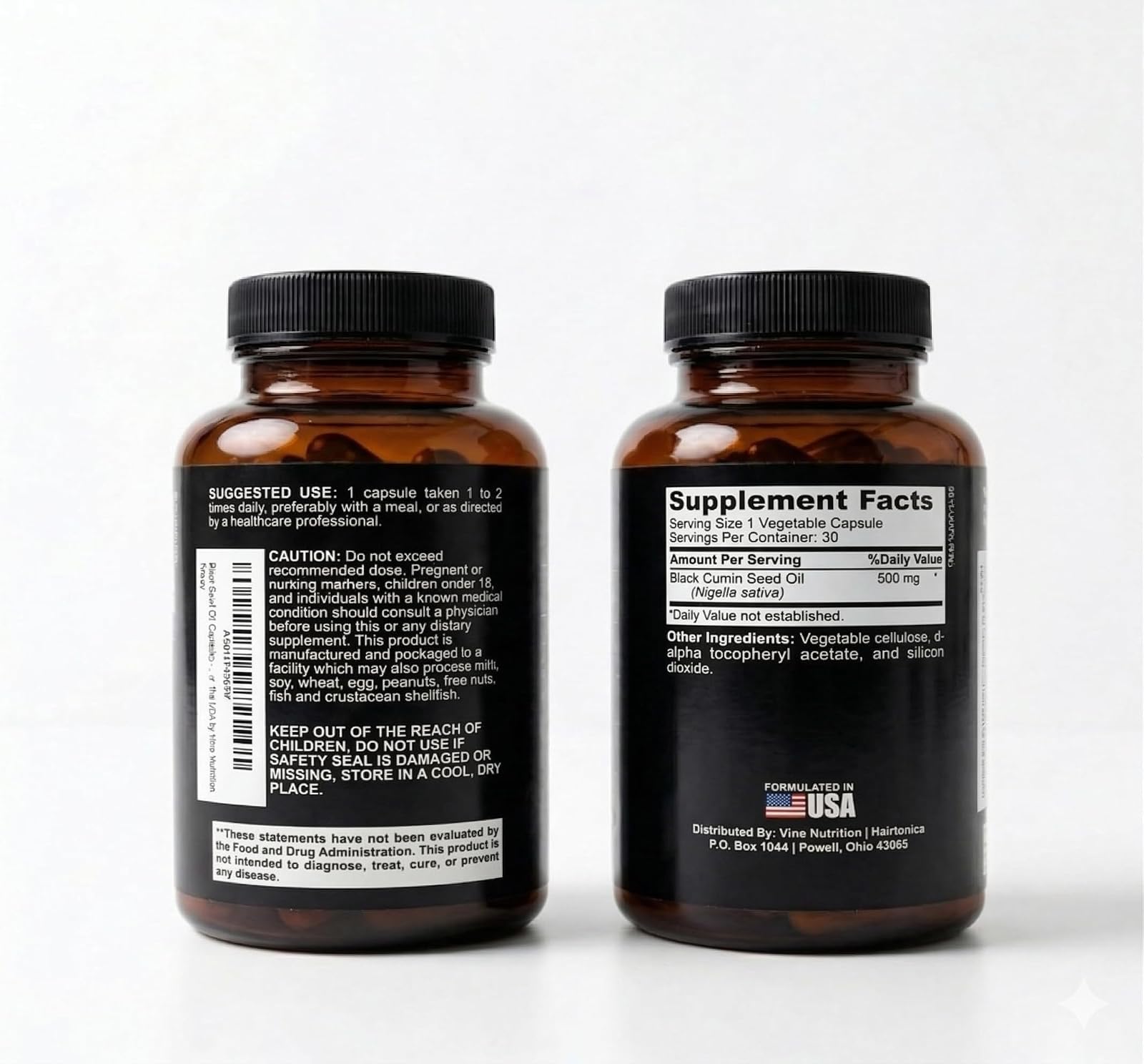 500 mg black seed oil capsules