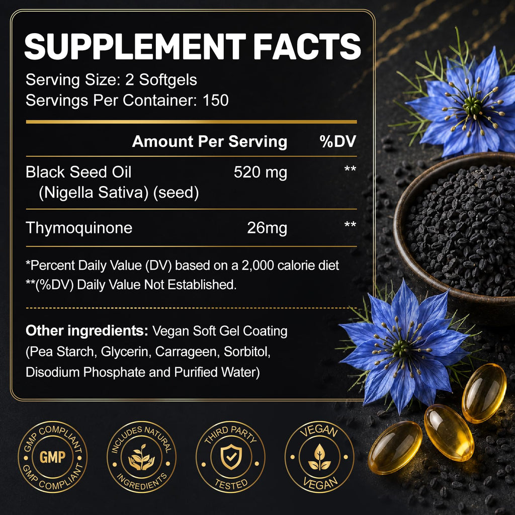 500 mg black seed oil softgels