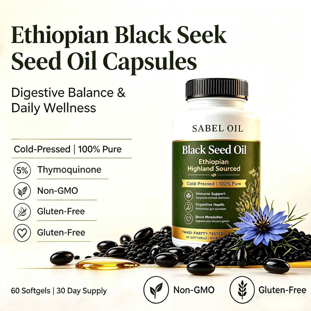 500 mg black seed oil softgels