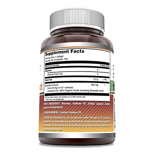 500 mg Boswellia extract dosage