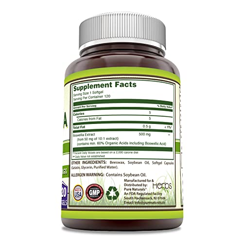 500 mg Boswellia for inflammation relief