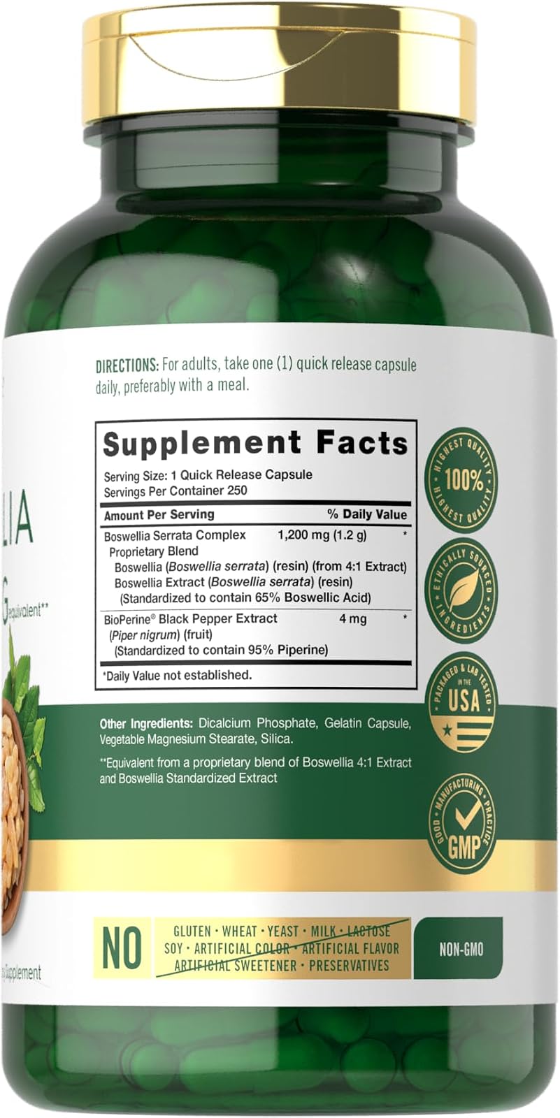 500 mg Boswellia for joint support