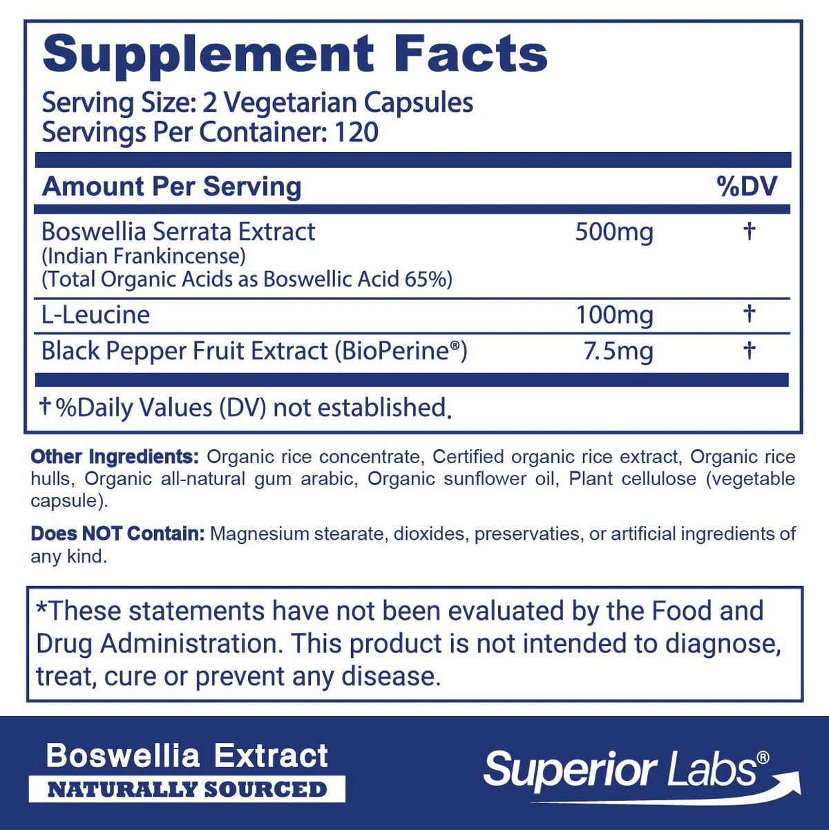 500 mg Boswellia for joint support