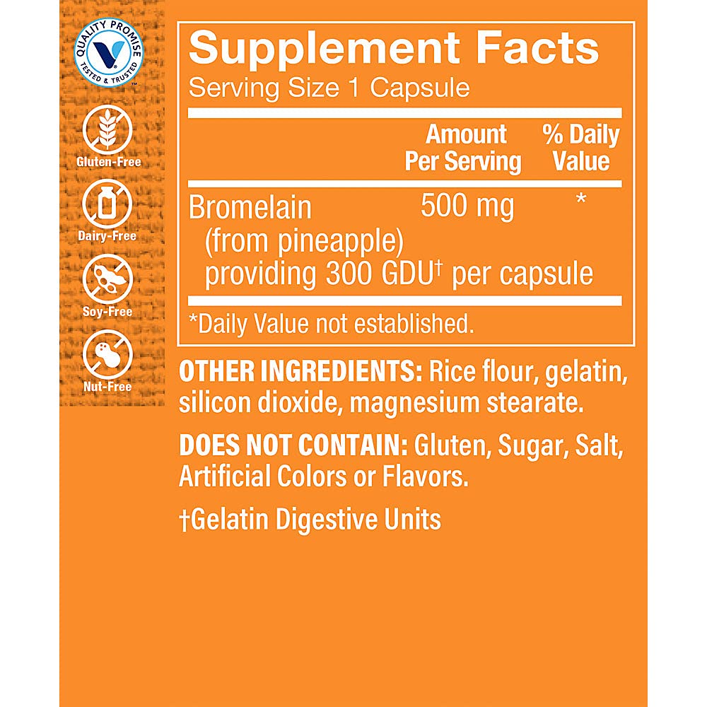 500 mg Bromelain capsules for digestion