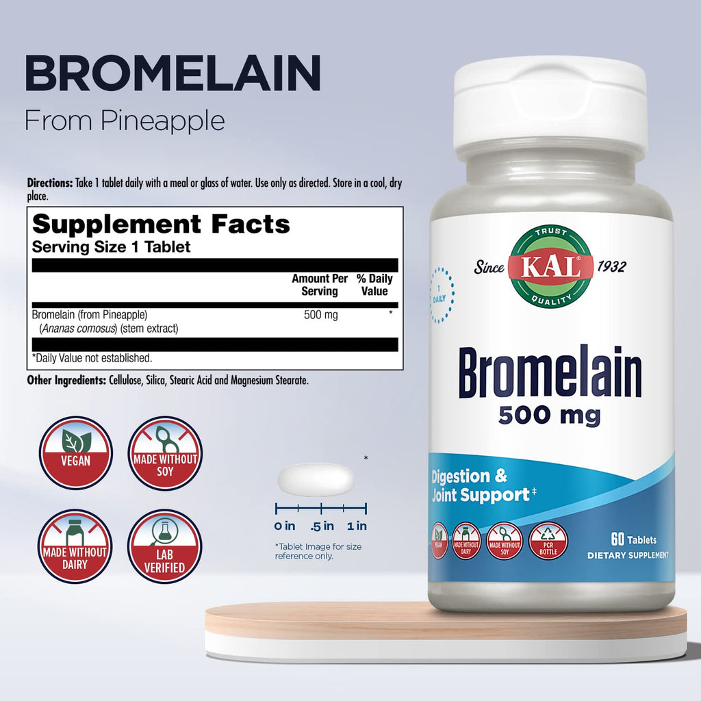 500 mg Bromelain for digestion support