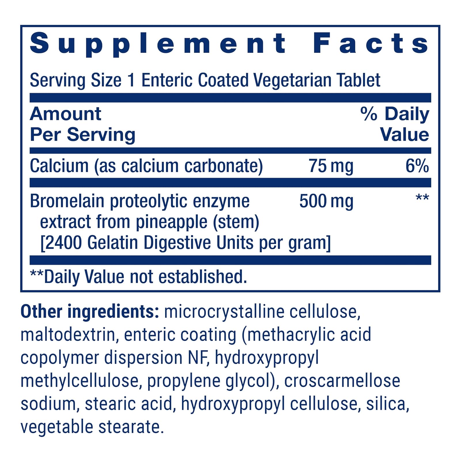 500 mg bromelain for digestion