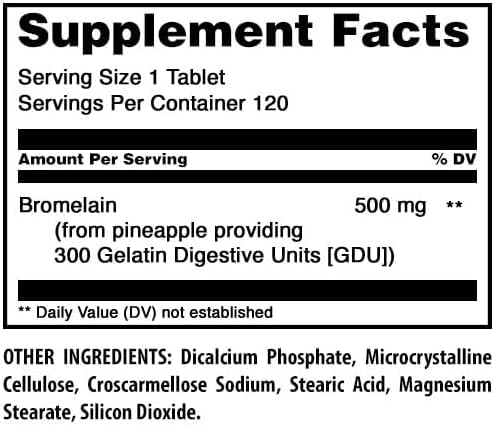 500 mg Bromelain for digestion