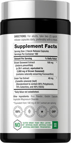 500 mg brown seaweed capsules for health
