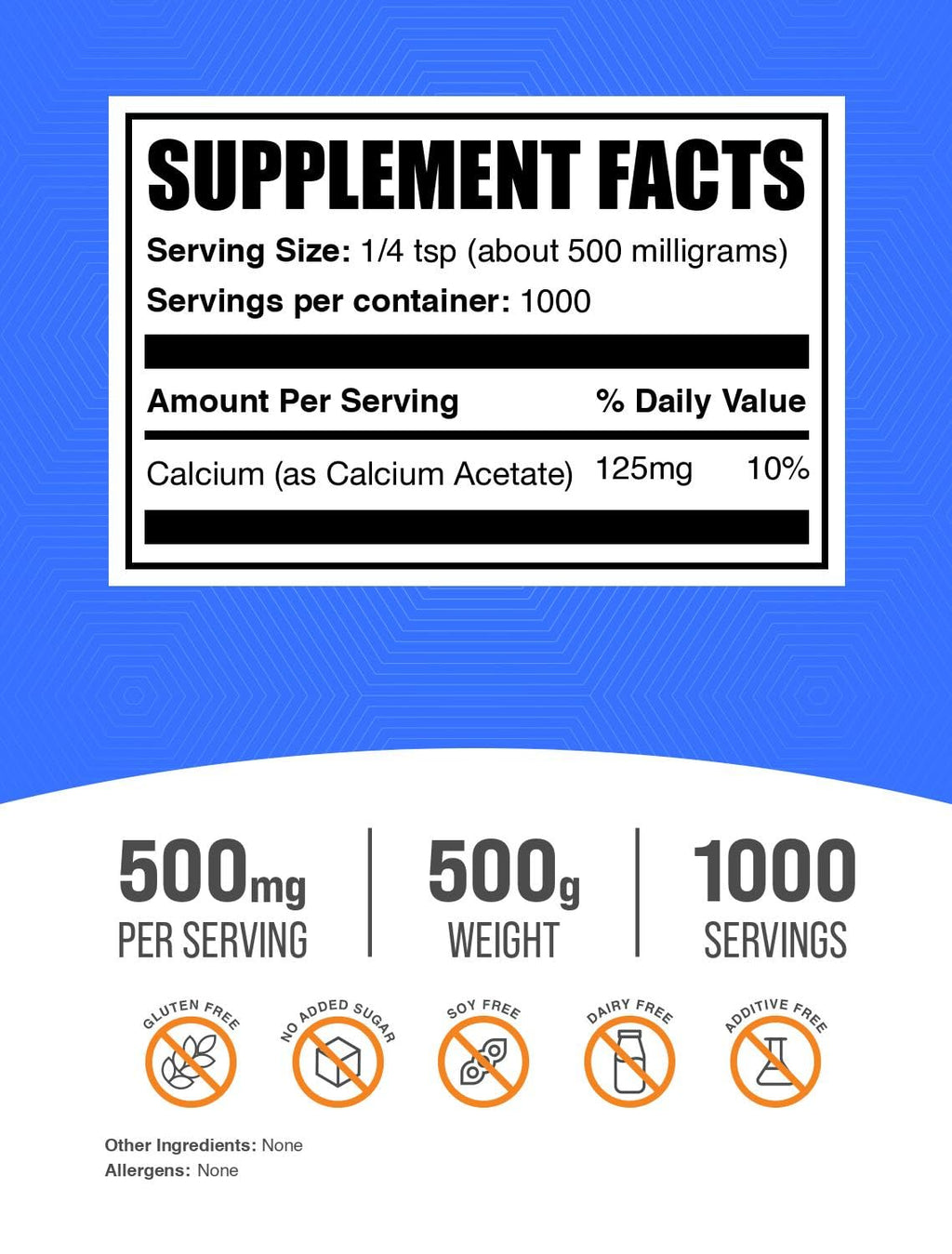 500 mg calcium acetate bulk powder