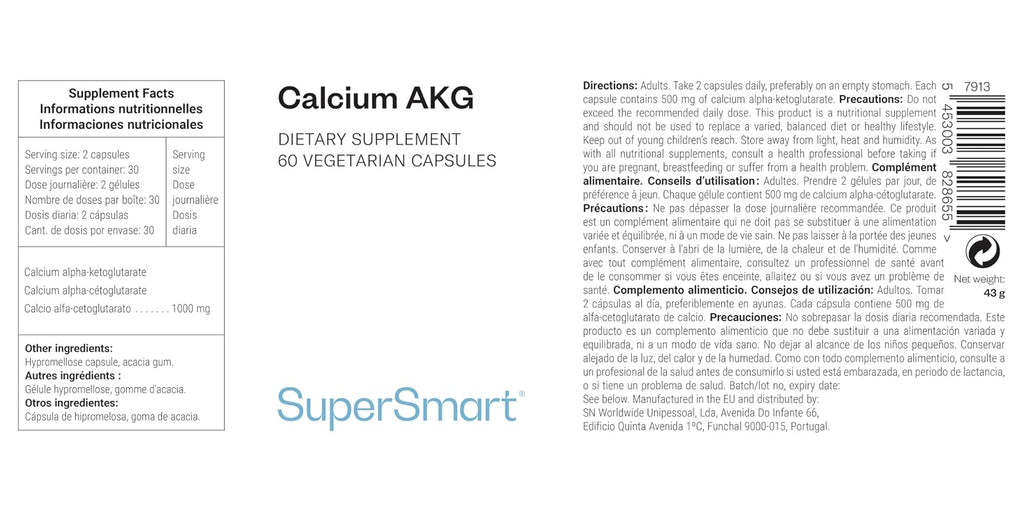 500 mg Calcium AKG for bone health